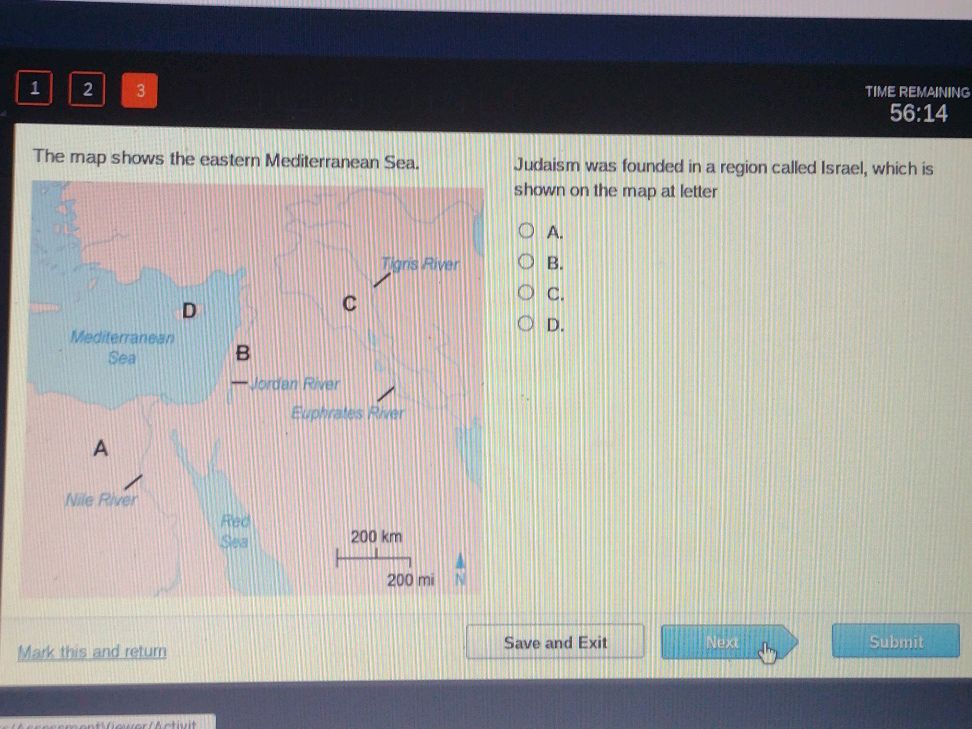 Judaism was founded in a region called | StudyX