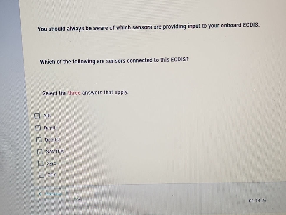 You should always be aware of which sensors | StudyX