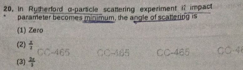 20. In Rutherford α-particle scattering | StudyX