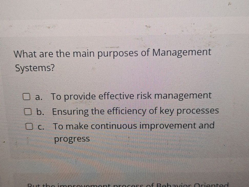 What are the main purposes of Management | StudyX