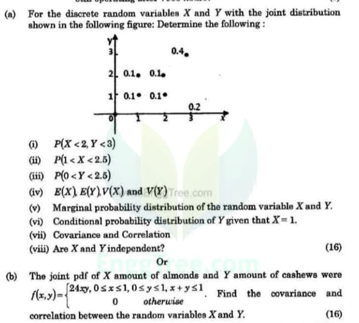 (a) For the discrete random variables X and | StudyX