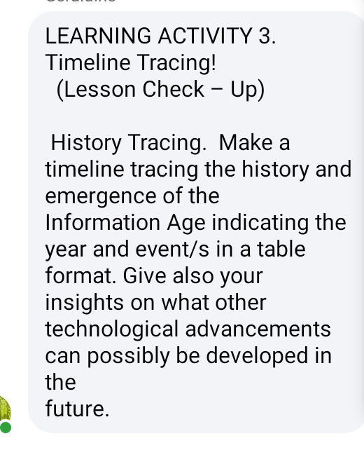 LEARNING ACTIVITY 3. Timeline Tracing! | StudyX