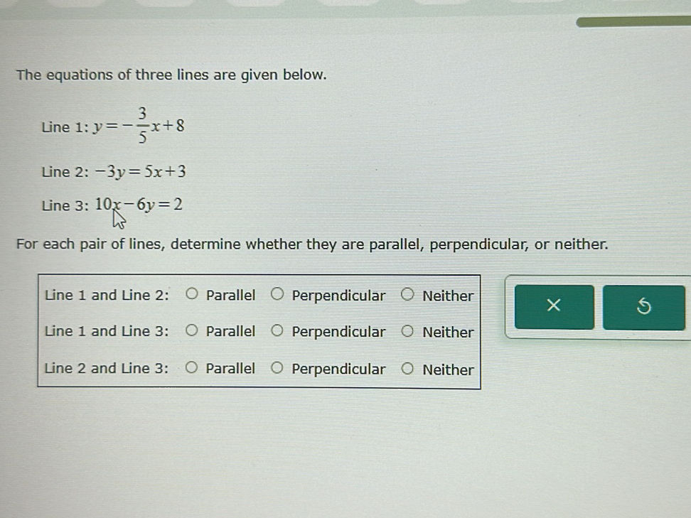 The equations of three lines are given | StudyX