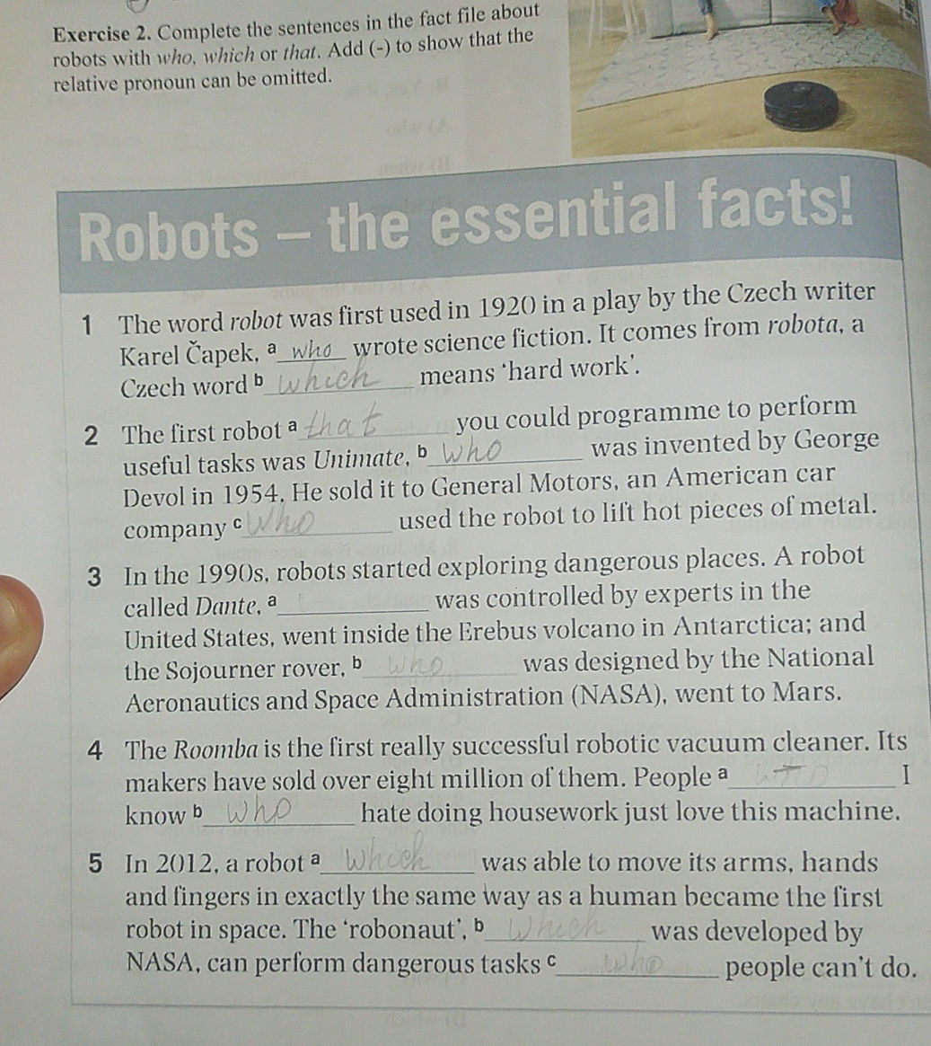 Exercise 2. Complete the sentences in the | StudyX