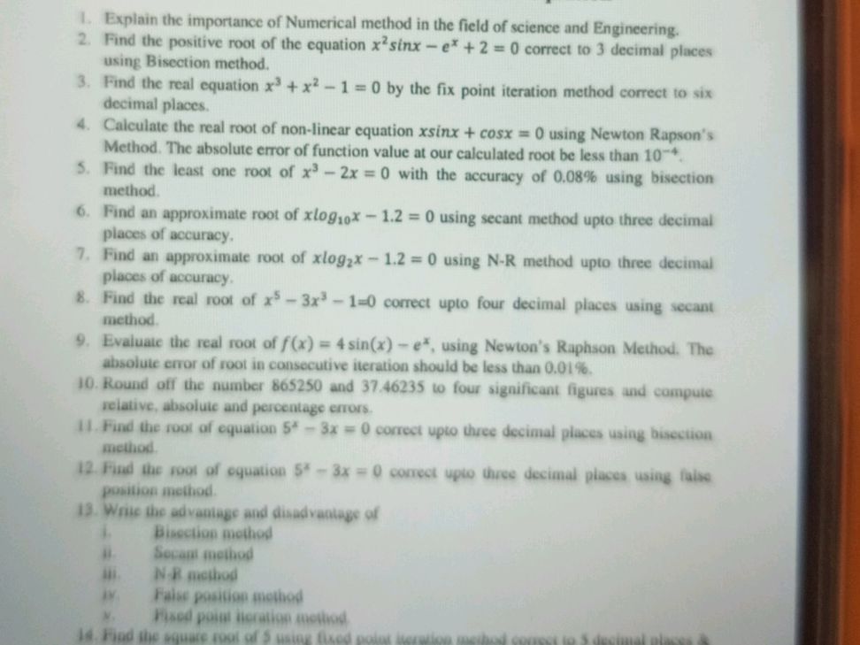1. Explain the importance of Numerical | StudyX