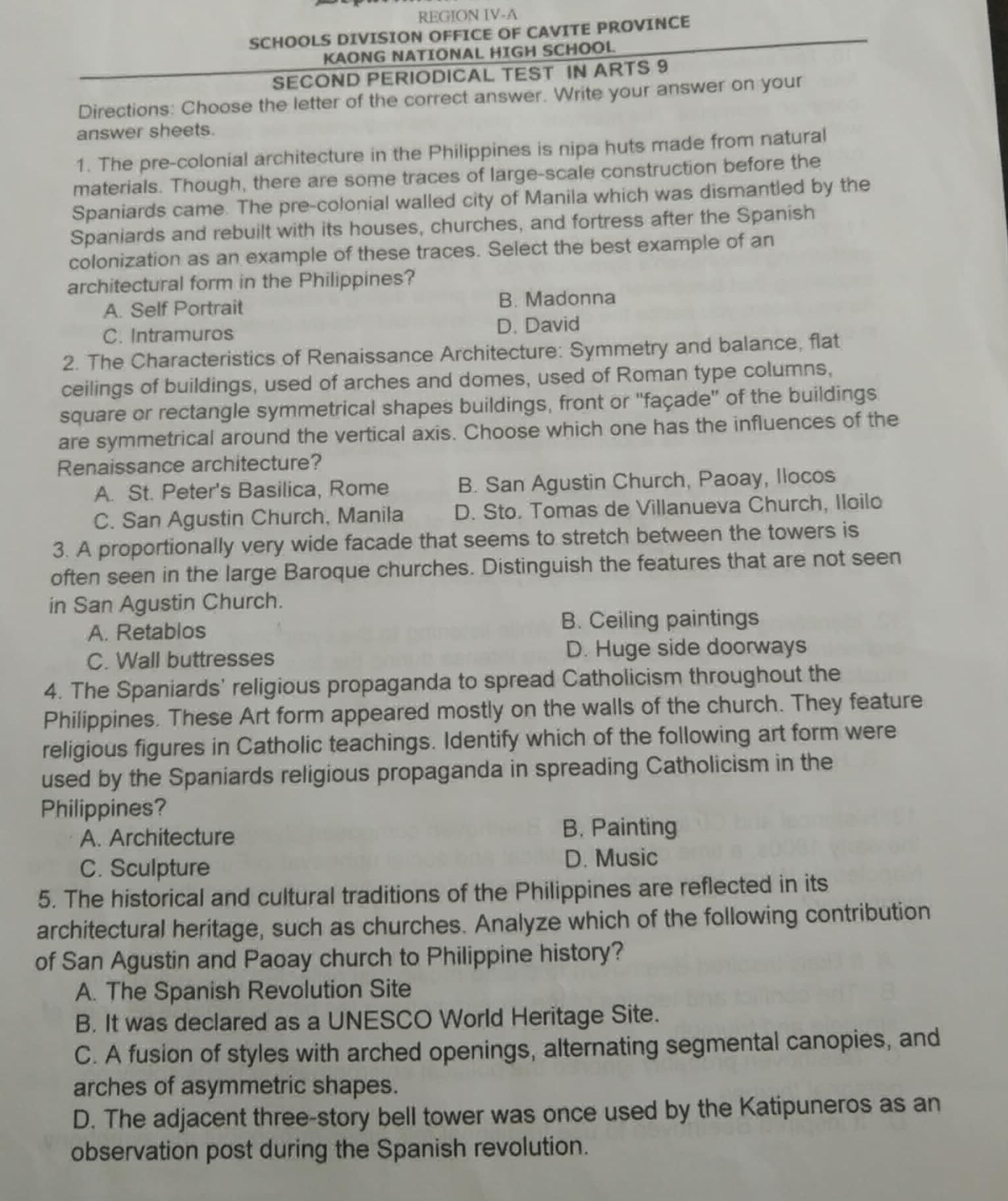 1. The pre-colonial architecture in the | StudyX