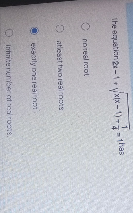 The equation $2x - 1 + { {1}{x(x-1) + 4}} = | StudyX