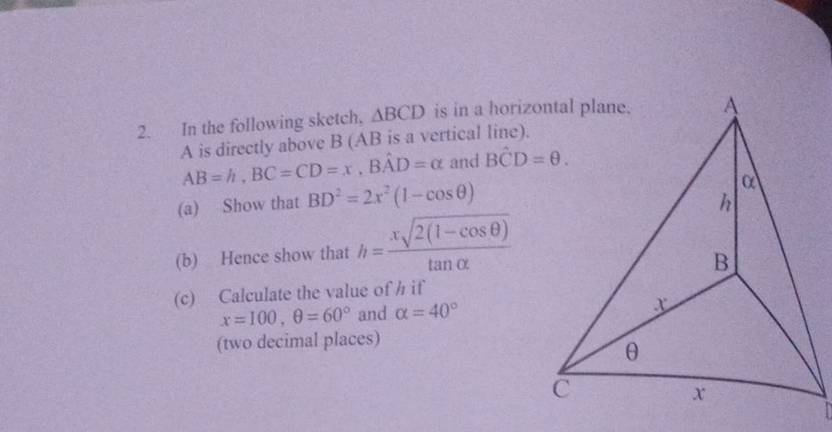 2. In the following sketch, $ $BCD is in a | StudyX