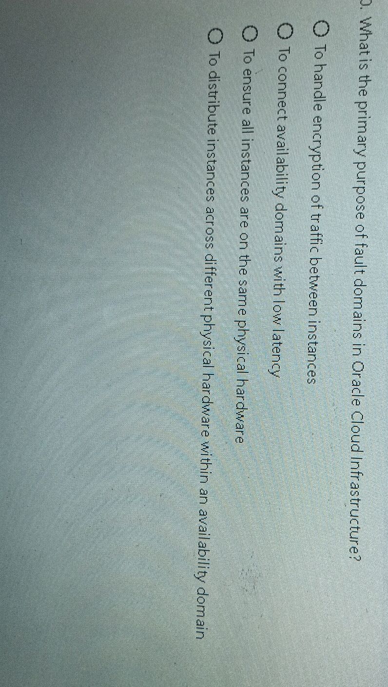 Q. What is the primary purpose of fault | StudyX