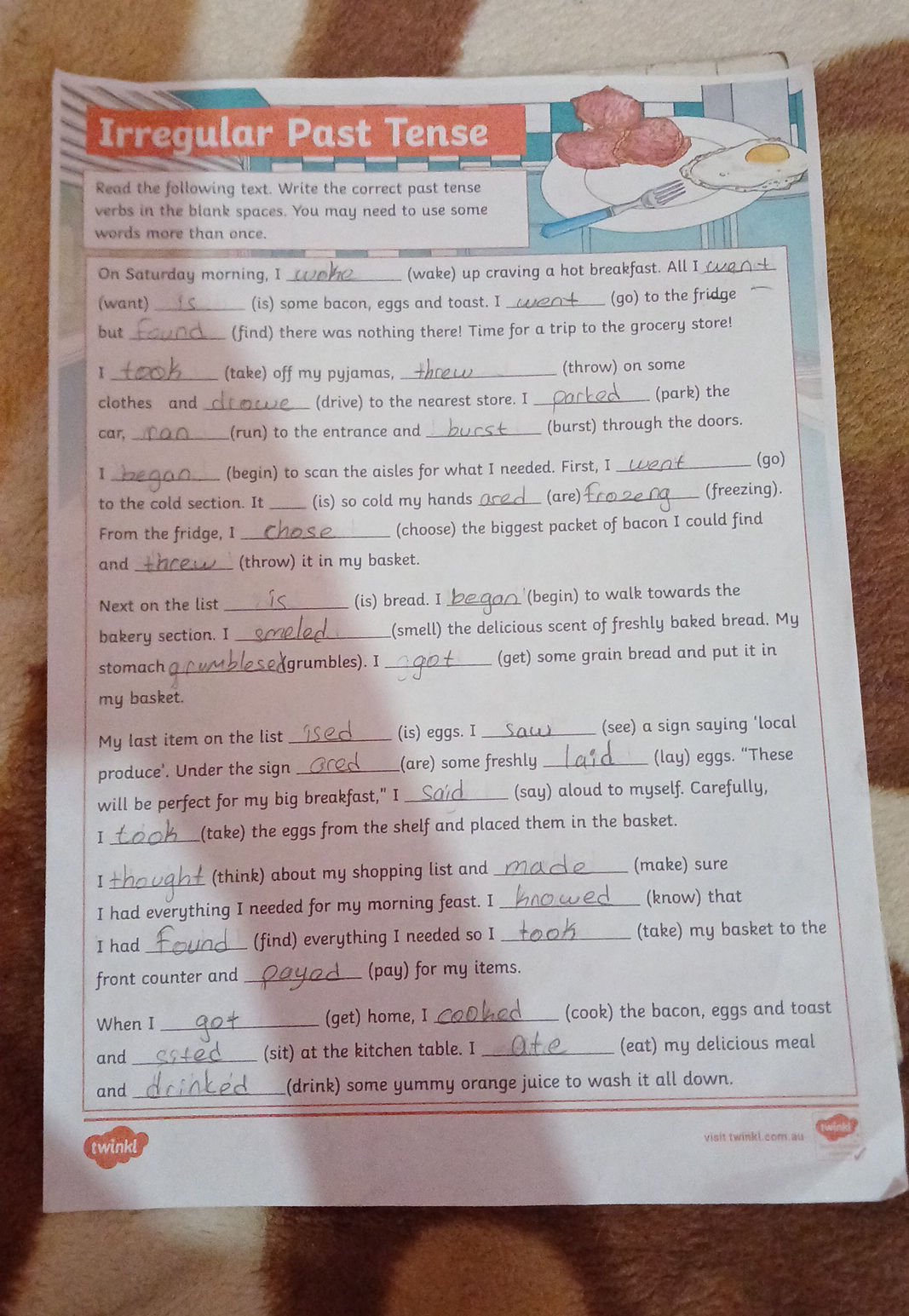 Read the following text. Write the correct | StudyX