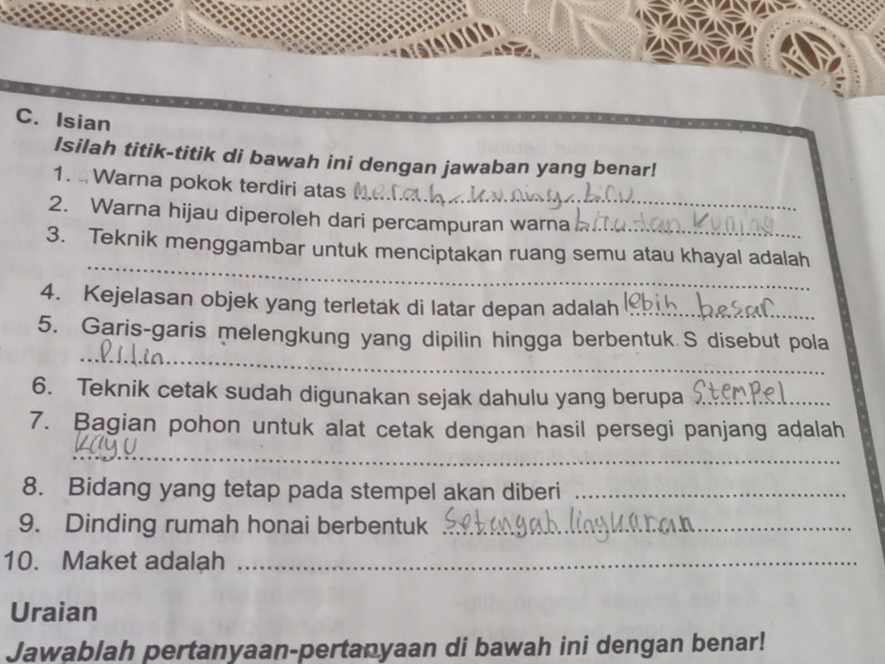 1. Warna pokok terdiri atas Merah, kuning, | StudyX