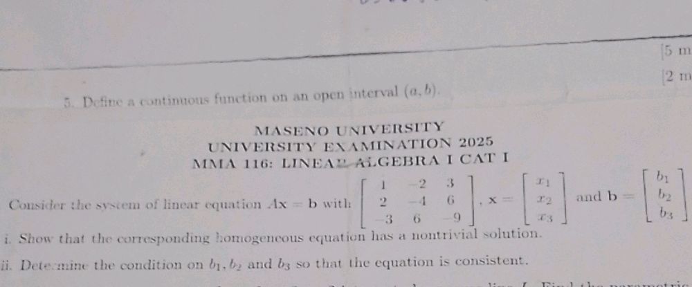 5. Define a continuous function on an open | StudyX