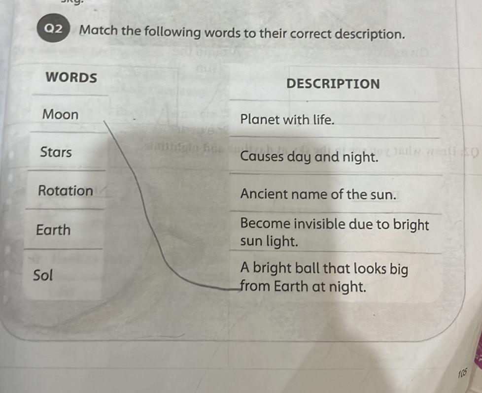 Match the following words to their correct | StudyX