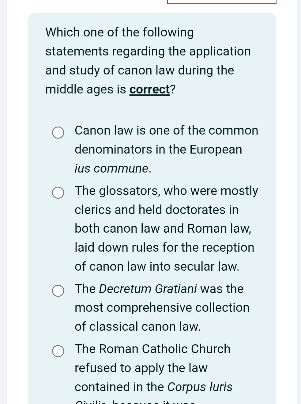 Which one of the following statements | StudyX