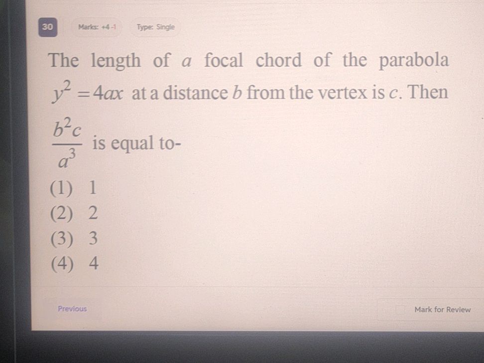 The length of a focal chord of the parabola | StudyX