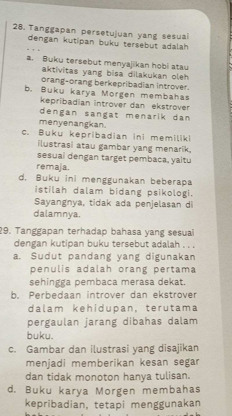 28. Tanggapan persetujuan yang sesuai dengan | StudyX