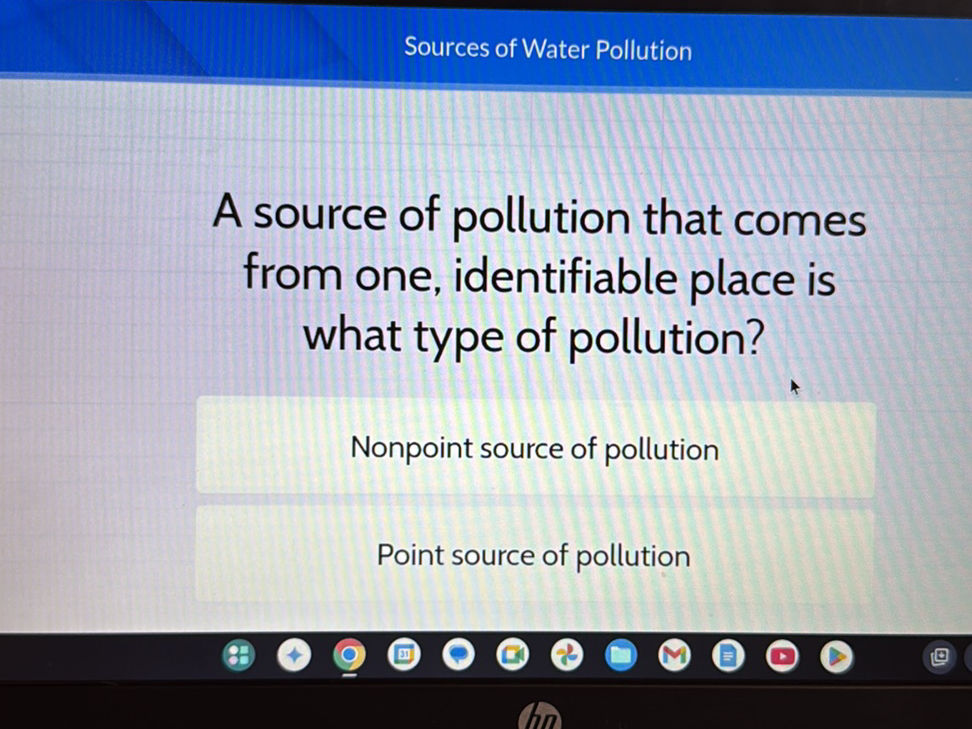 A source of pollution that comes from one, | StudyX