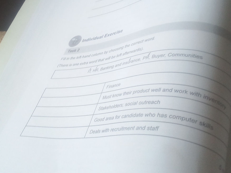Task 2 Fill in the left-hand column by | StudyX