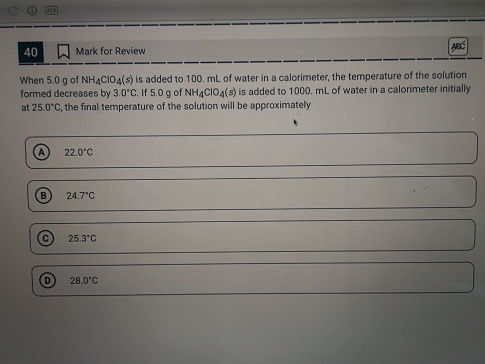 When 5.0 g of NH4ClO4(s) is added to 100. mL | StudyX