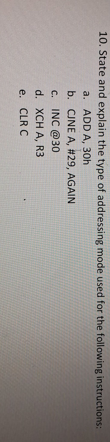 10. State and explain the type of addressing | StudyX