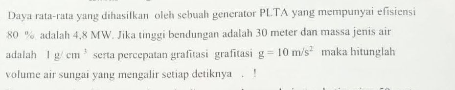 Daya rata-rata yang dihasilkan oleh sebuah | StudyX