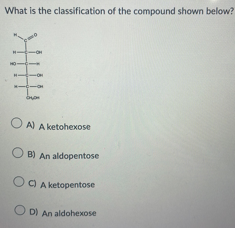 What is the classification of the compound | StudyX