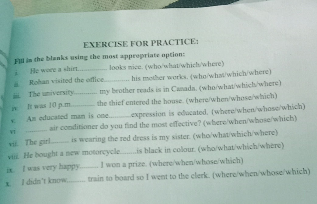 Fill in the blanks using the most | StudyX