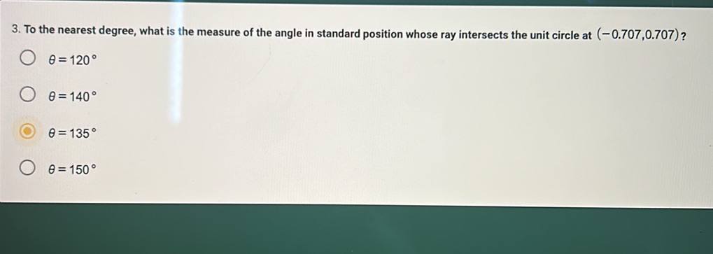 3. To the nearest degree, what is the | StudyX