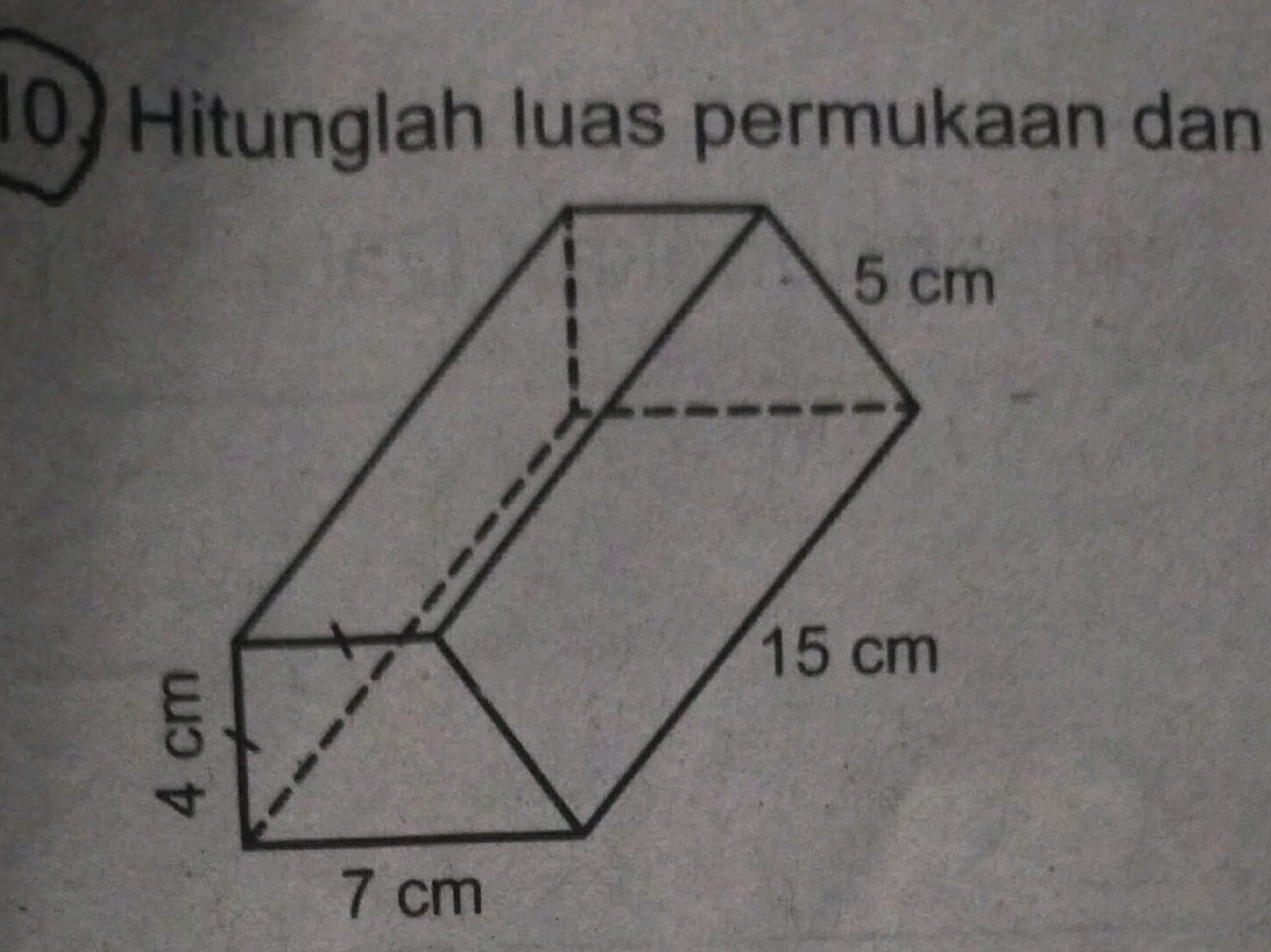 Hitunglah luas permukaan dan Dimensions: * | StudyX