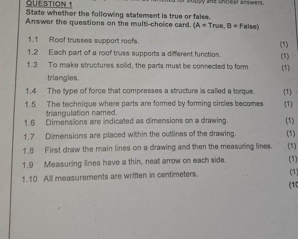 State whether the following statement is | StudyX