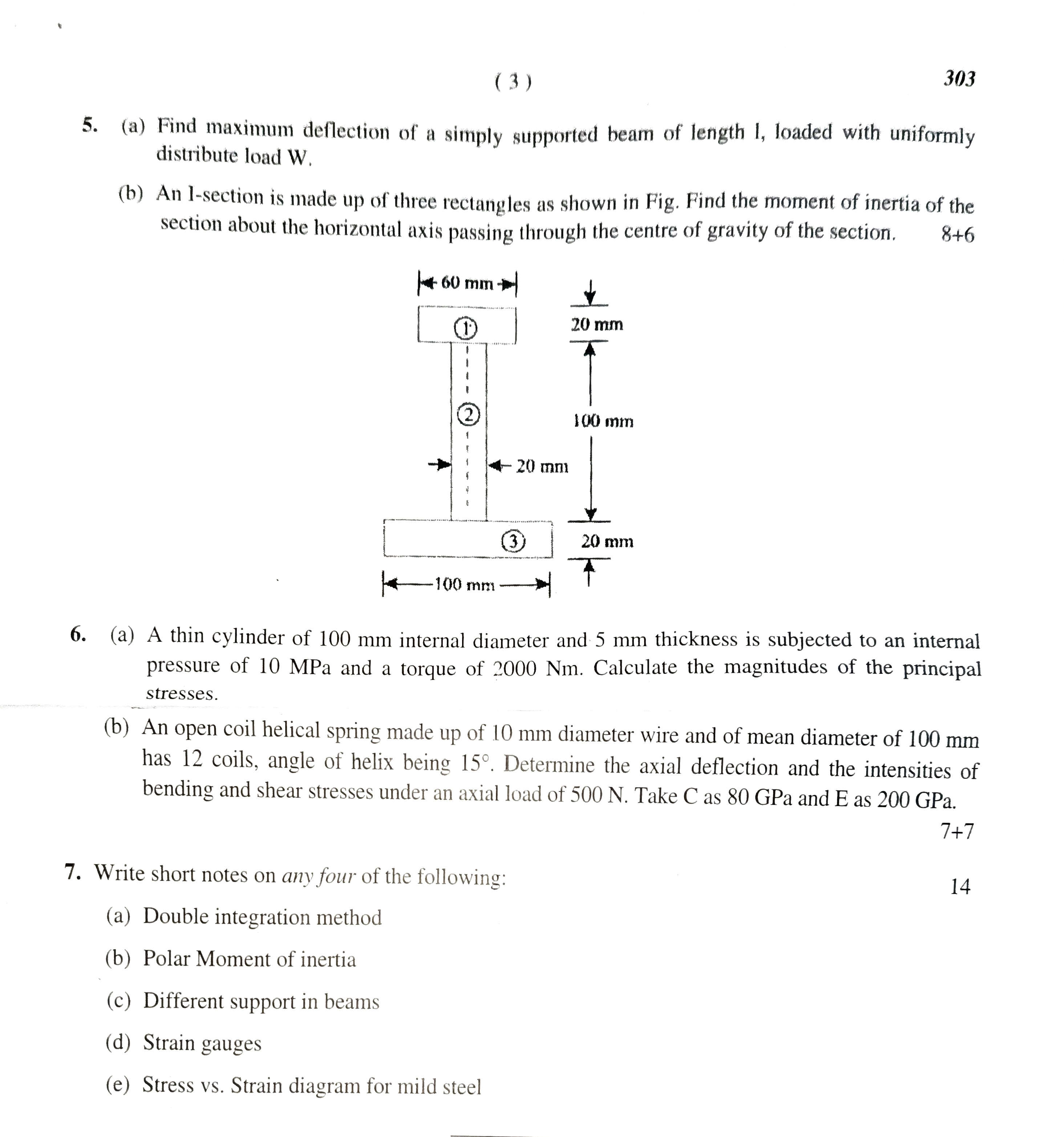 5. (a) Find maximum deflection of a simply | StudyX