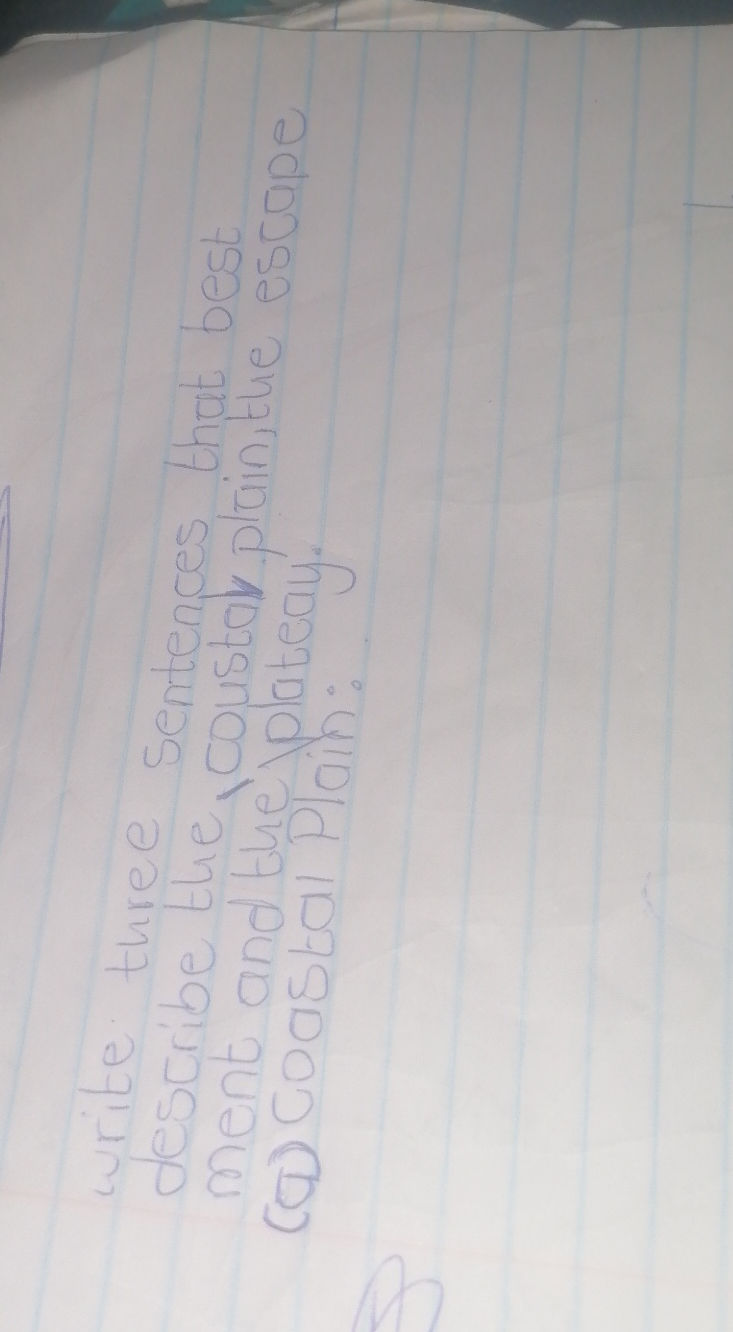 write three sentences that best describe the | StudyX