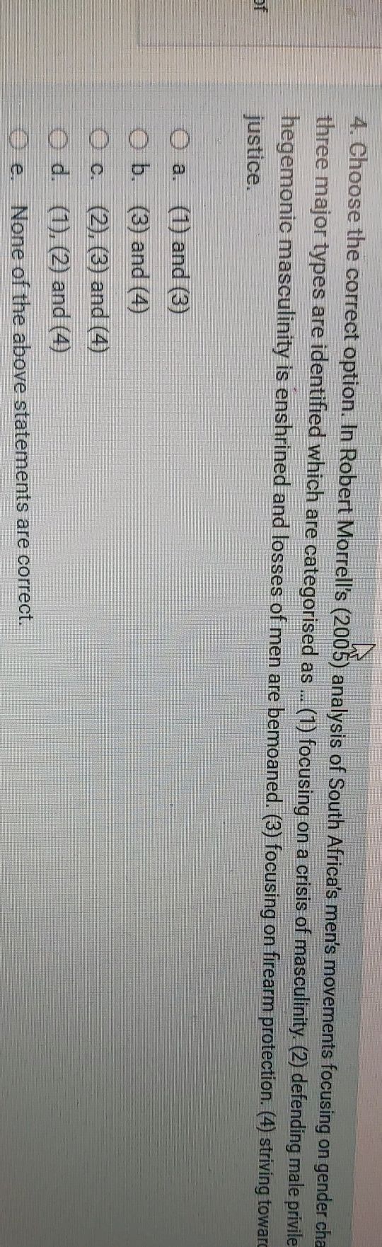 4. Choose the correct option. In Robert | StudyX
