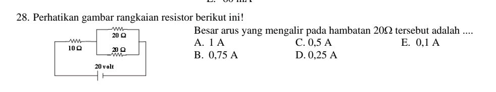 28. Perhatikan gambar rangkaian resistor | StudyX