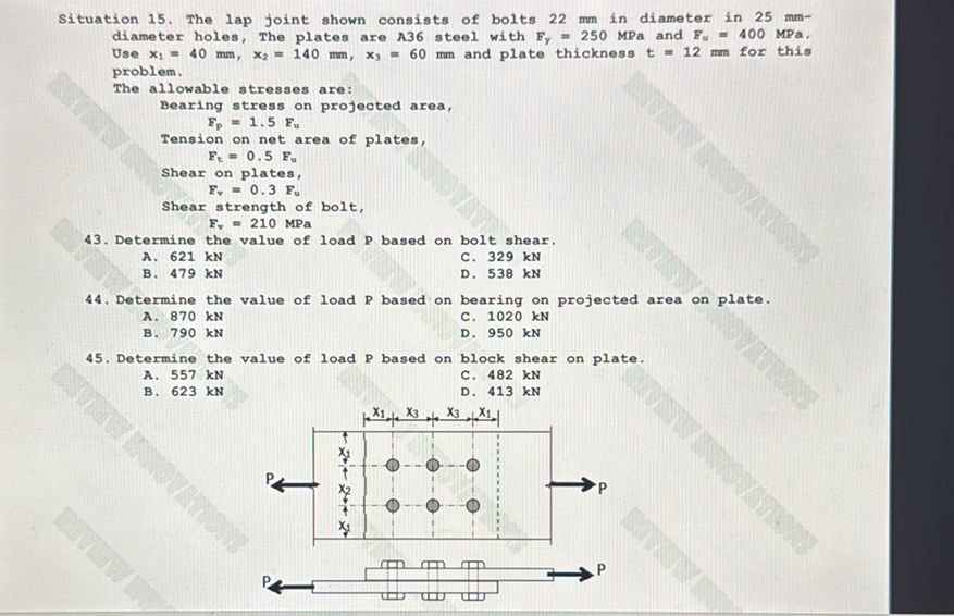 Situation 15. The lap joint shown consists | StudyX