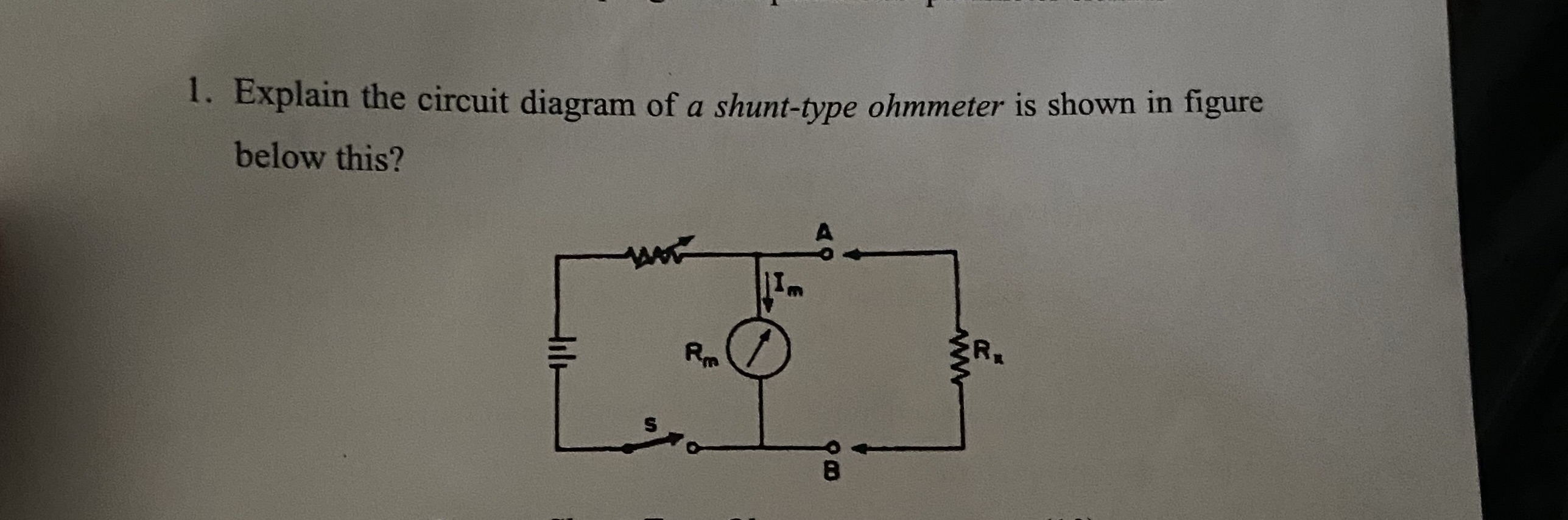1. Explain the circuit diagram of a | StudyX