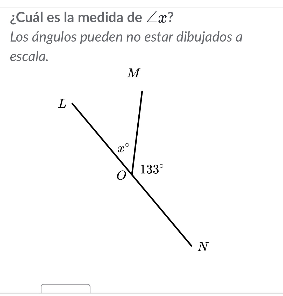 ¿Cuál es la medida de $ x$? Los ángulos | StudyX