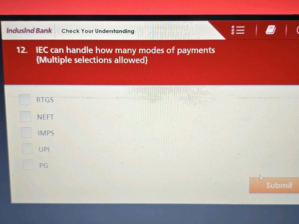 12. IEC can handle how many modes of | StudyX