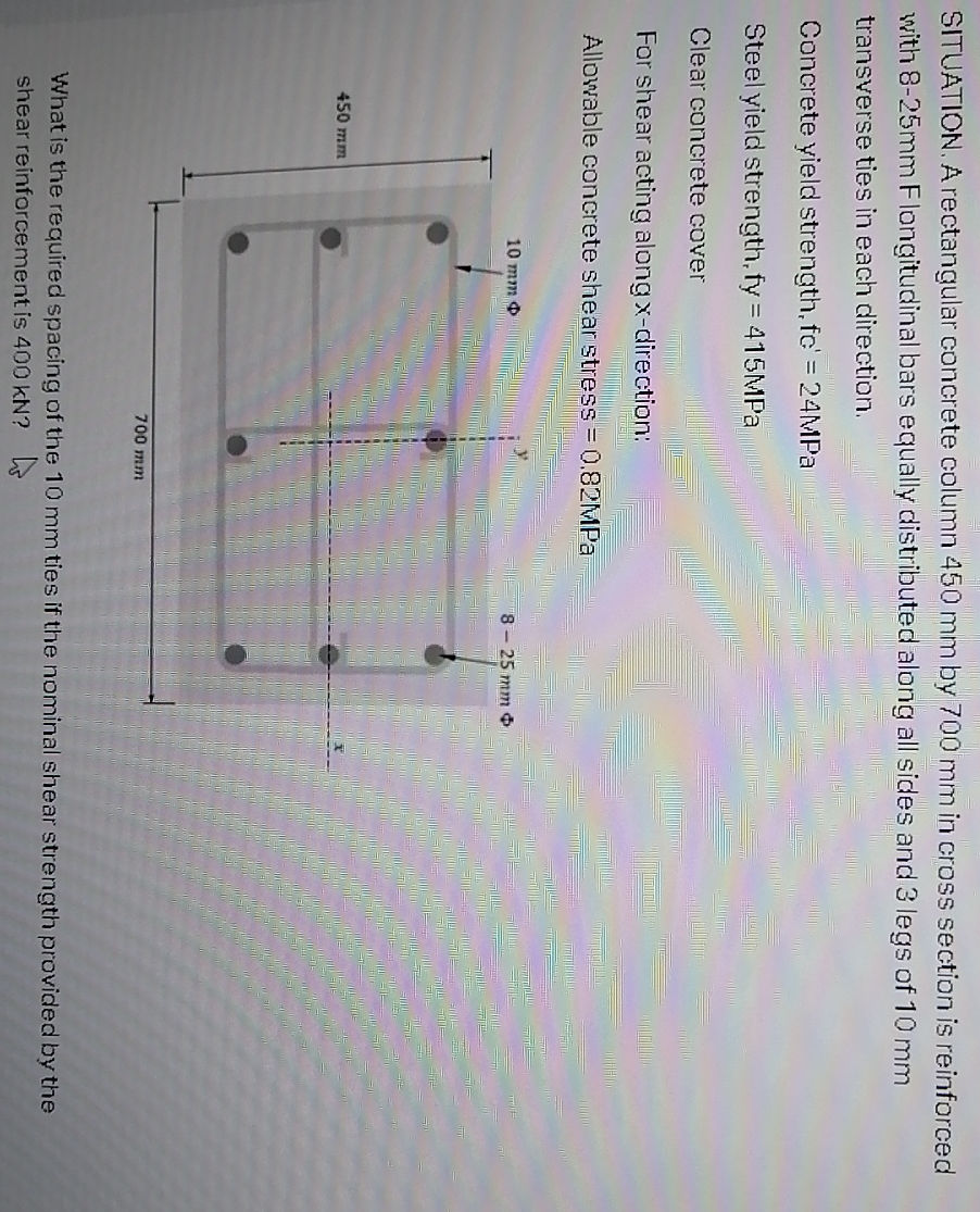 SITUATION. A rectangular concrete column 450 | StudyX