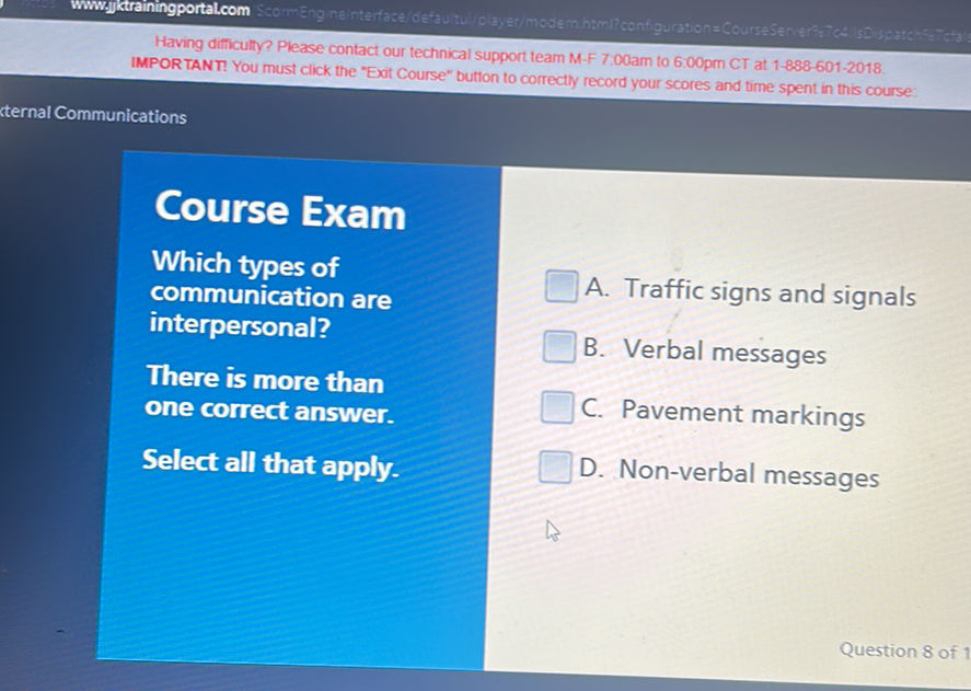 Course Exam Which types of communication are | StudyX