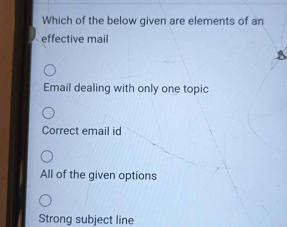 Which of the below given are elements of an | StudyX