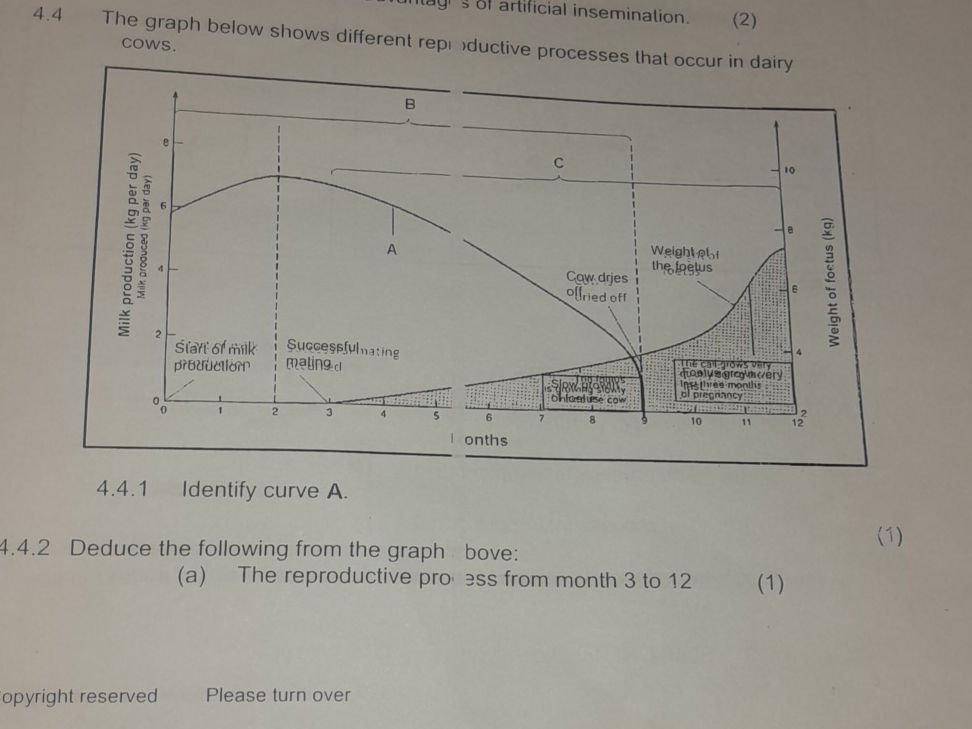 4.4 The graph below shows different | StudyX