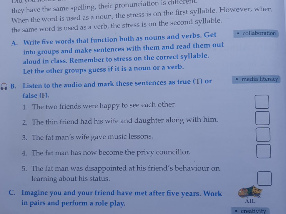 A. Write five words that function both as | StudyX