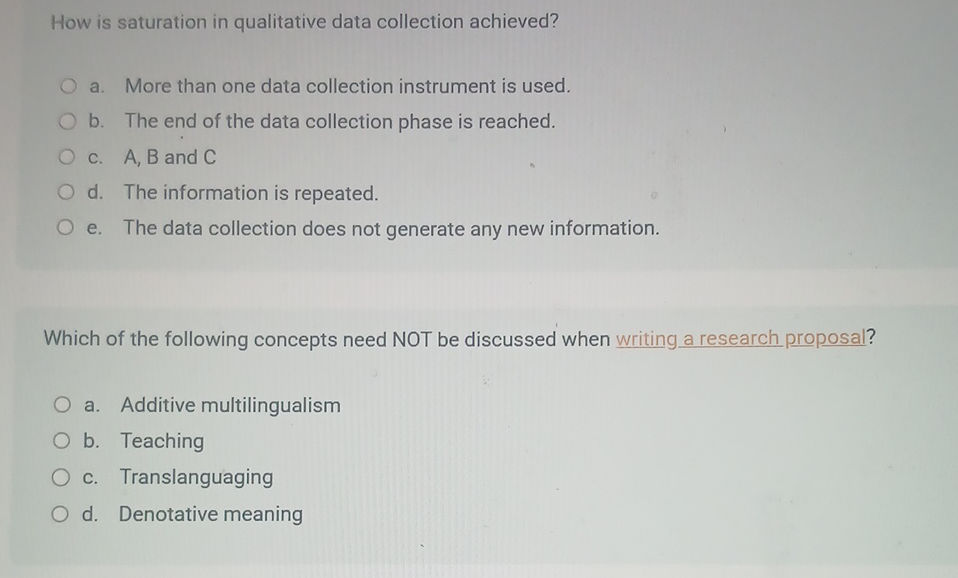 How is saturation in qualitative data | StudyX