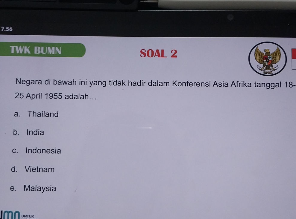 Negara di bawah ini yang tidak hadir dalam | StudyX