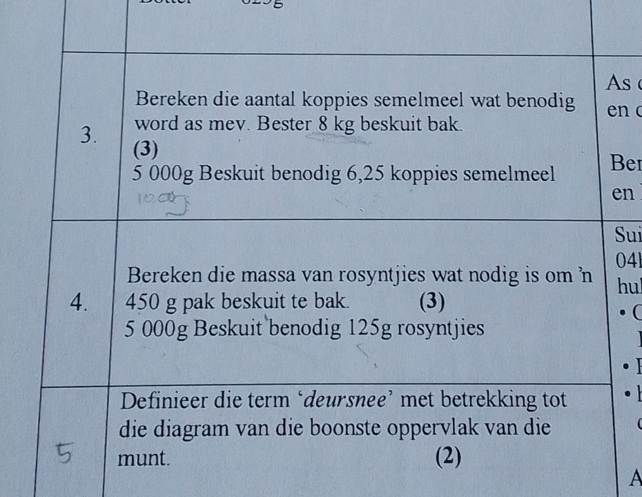 Bereken die aantal koppies semelmeel wat