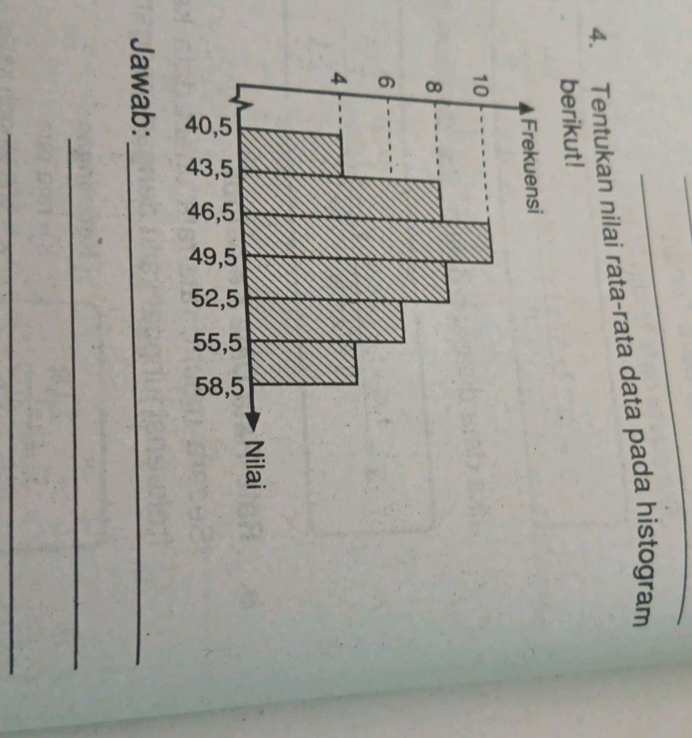 4. Tentukan nilai rata-rata data pada | StudyX