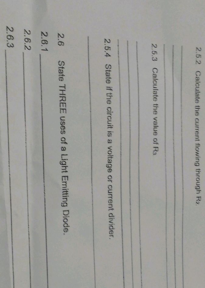 2.5.2 Calculate the current flowing through | StudyX
