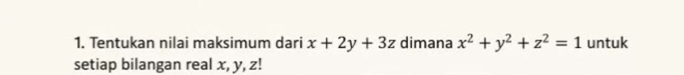 1. Tentukan nilai maksimum dari $x + 2y + | StudyX