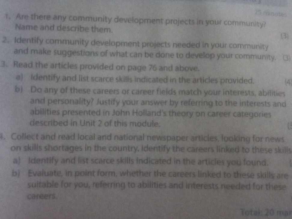 1. Are there any community development | StudyX